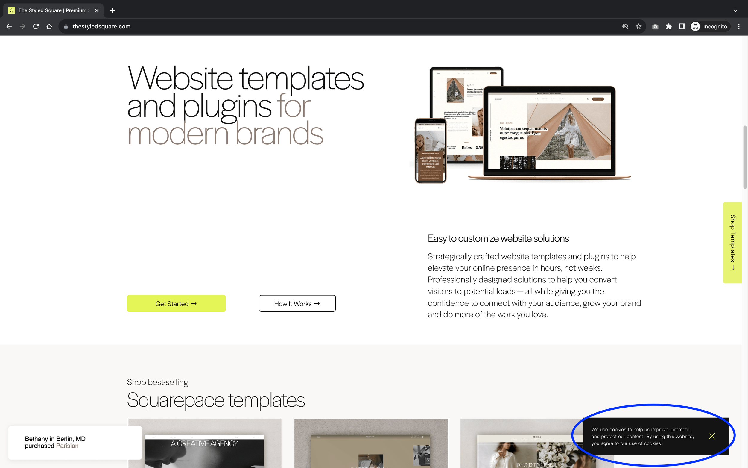 How to add a cookie banner to your Squarespace website & customize design with CSS — The Styled ...