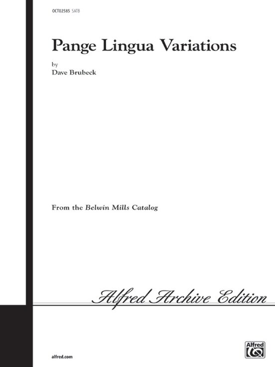 Pange Lingua Variations — Dave Brubeck