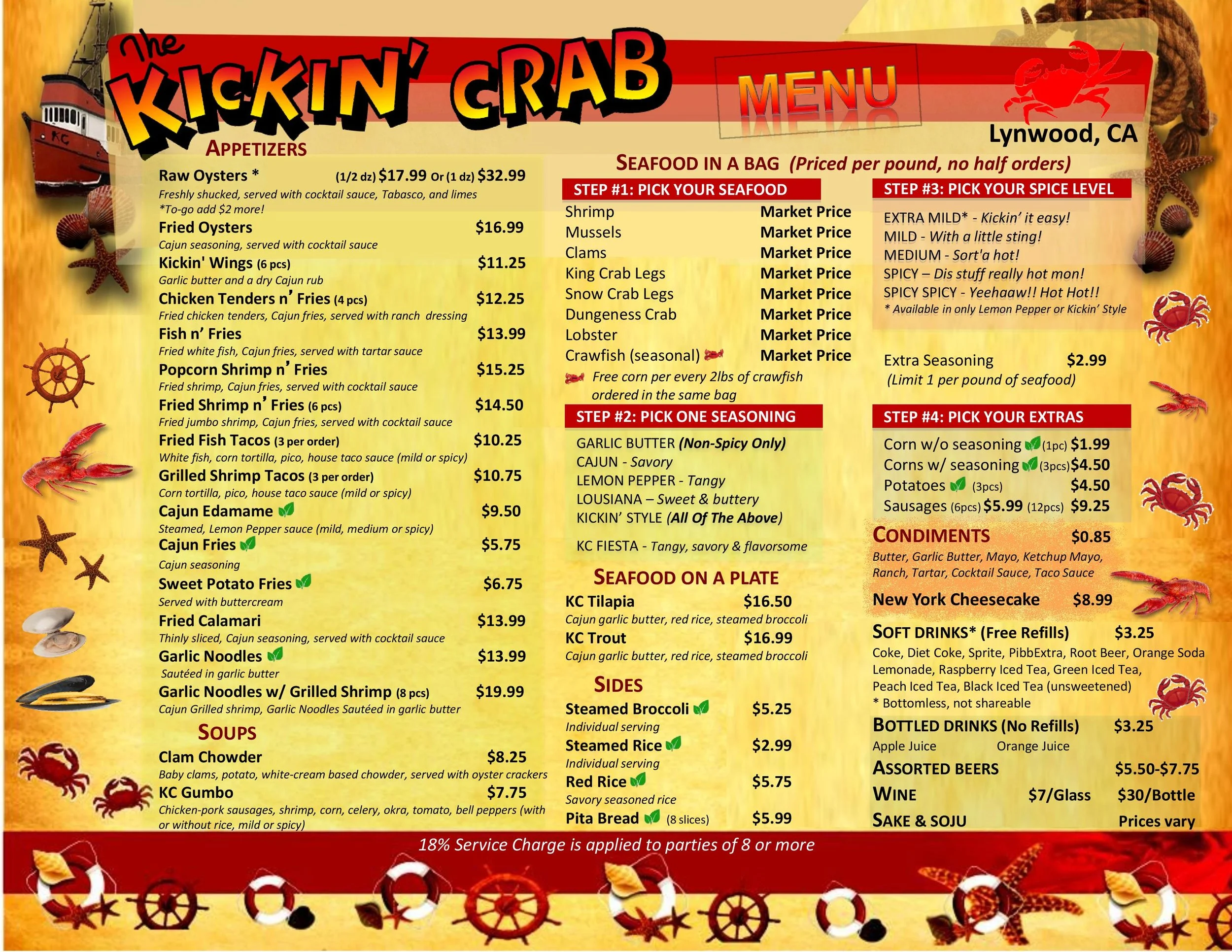 Lynwood, CA — Menus