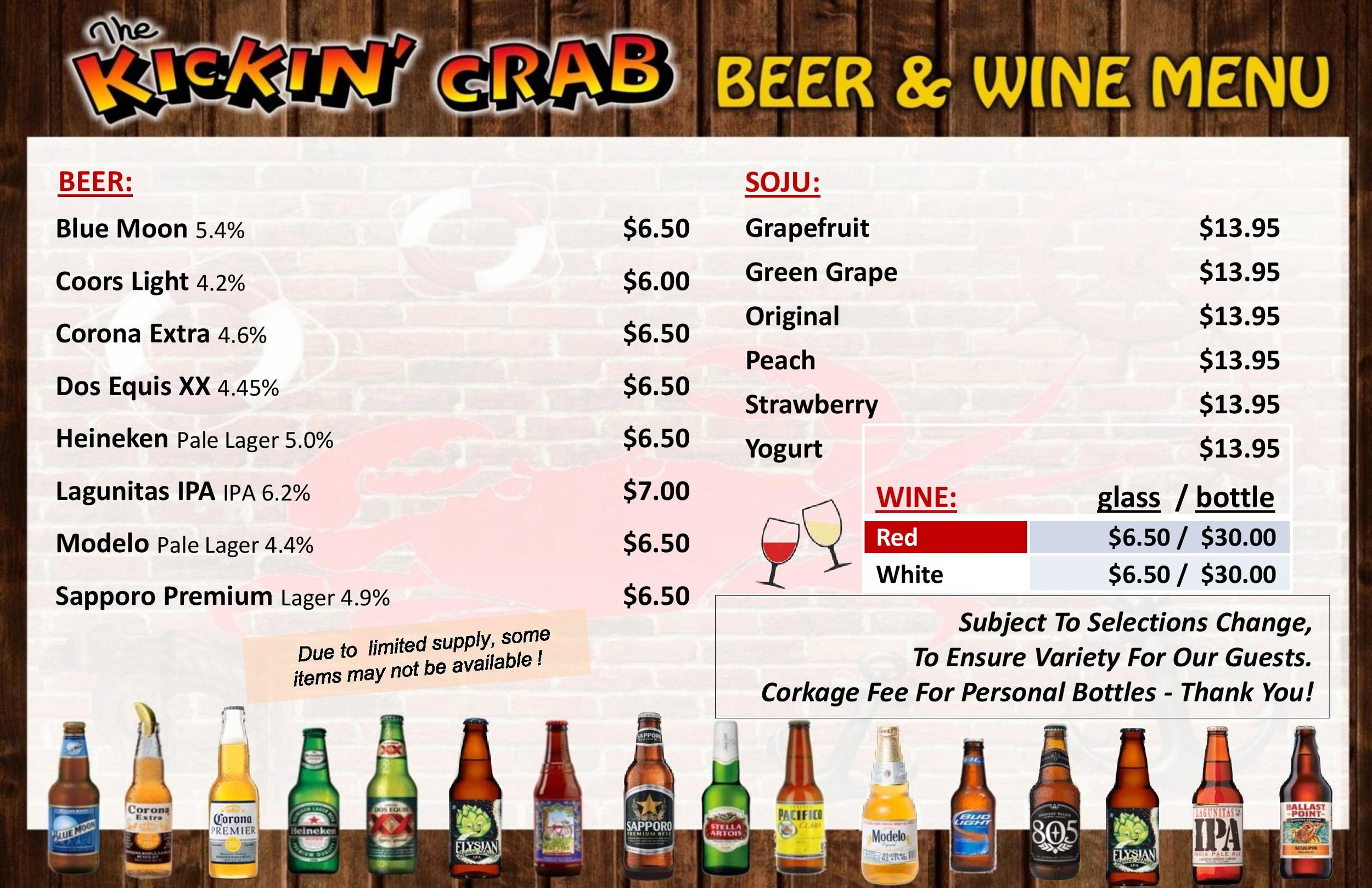 Chandler, AZ — Menus