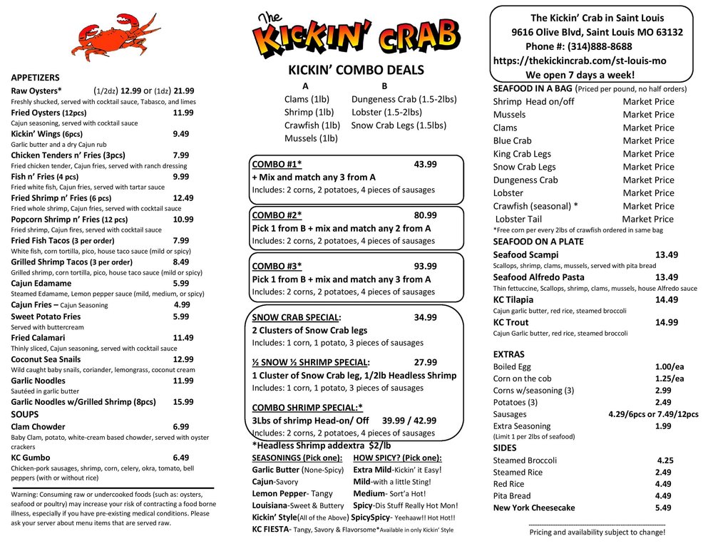 St. Louis, MO — Menus