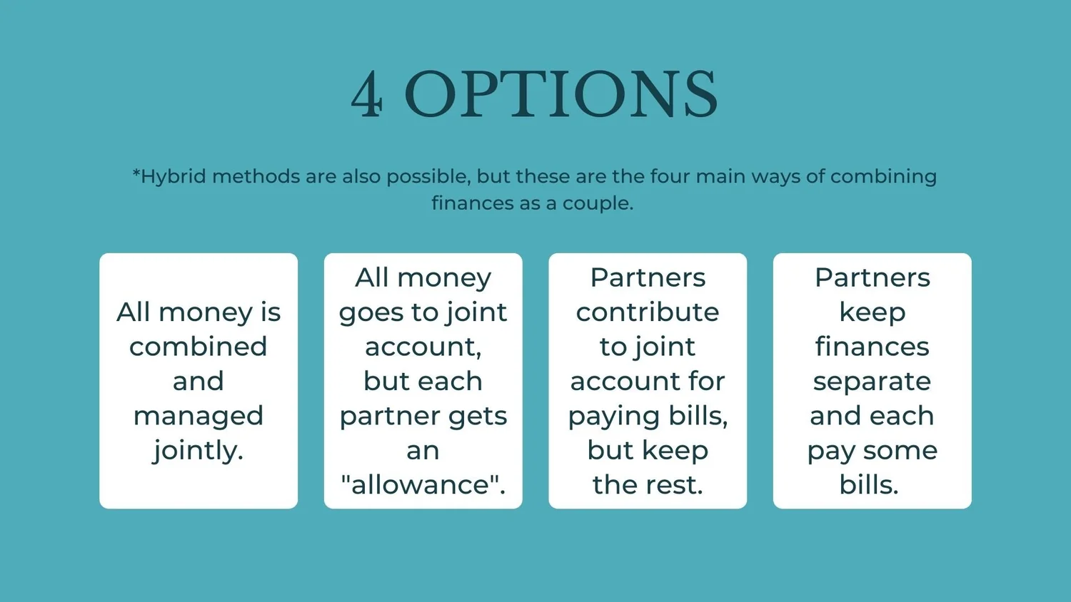 How to Combine Finances in Marriage and Other Committed Relationships