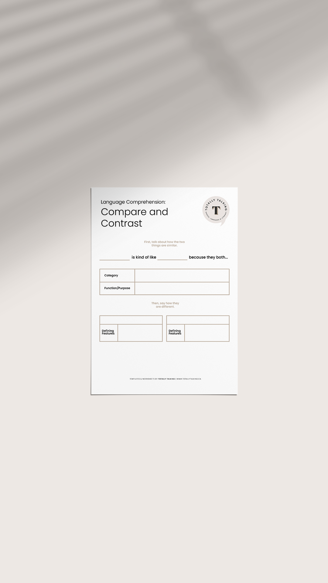 Language Comprehension: Compare and Contrast — Totally Talking Edmonton ...
