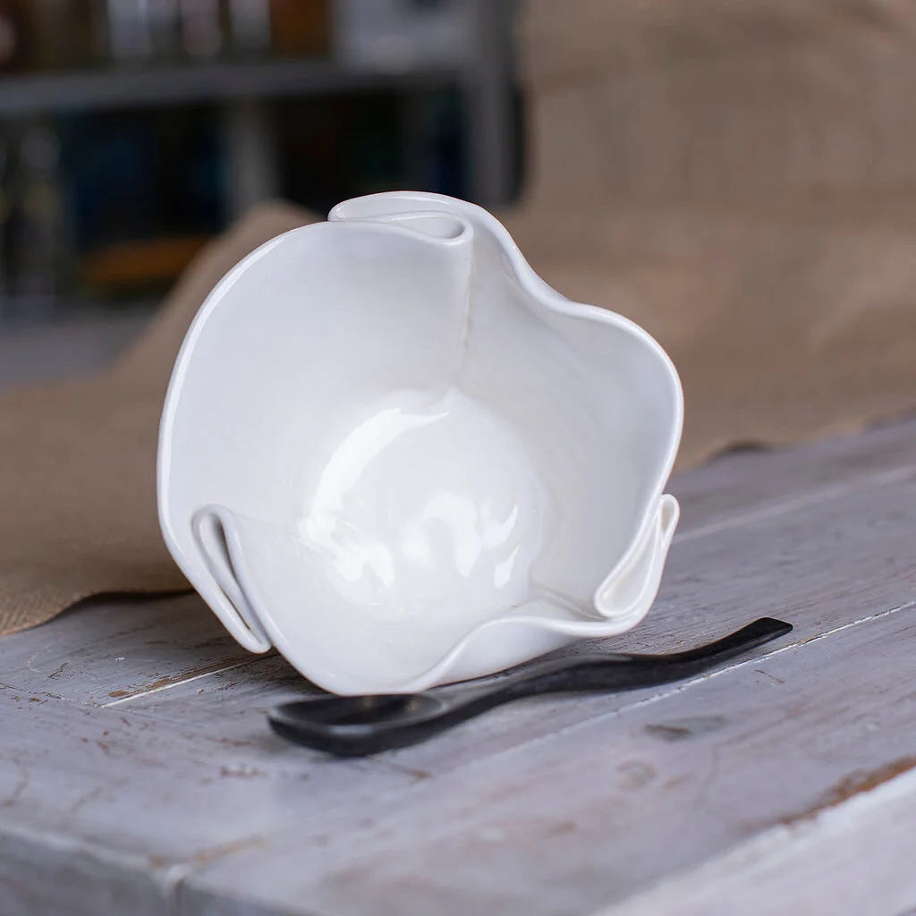 Hilborn Pottery Black and White Funky Serving Set — Hillyer House