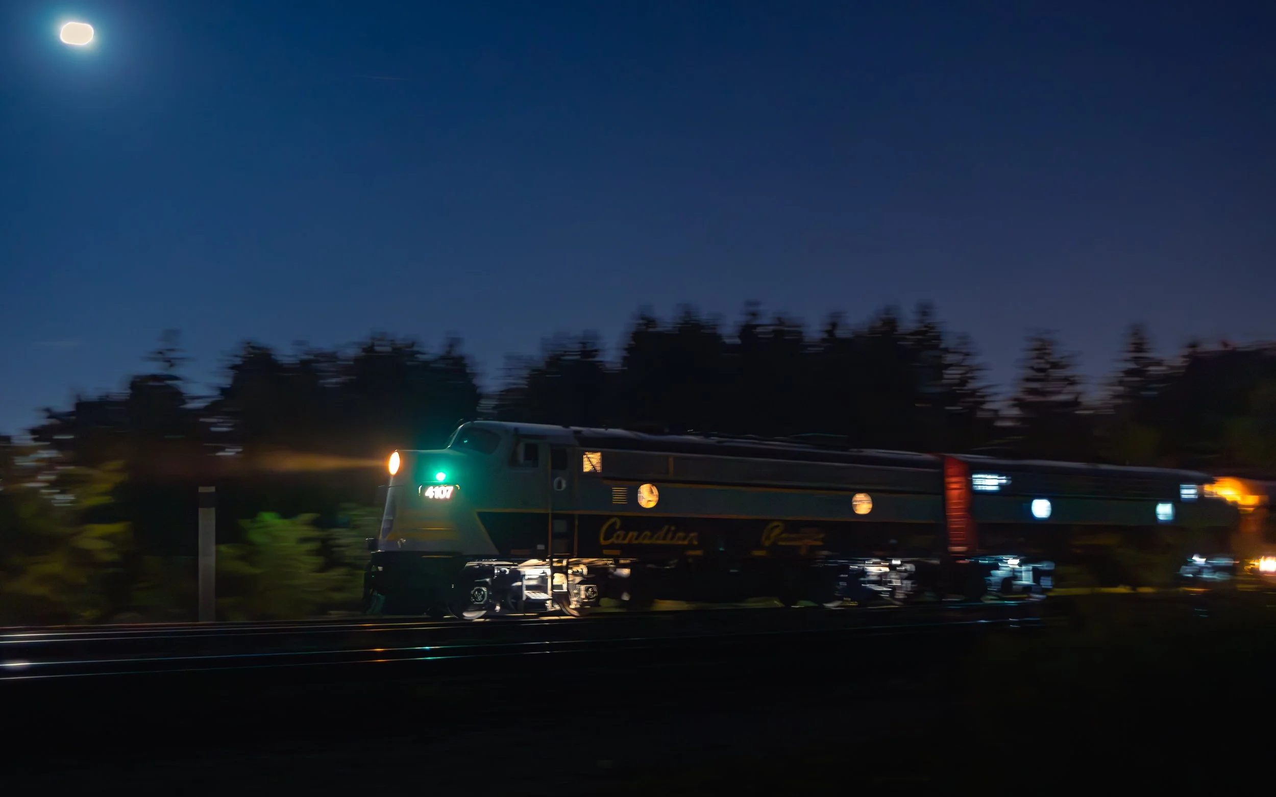 Moonlit Fs — Railroad Photography by Ryan Gaynor