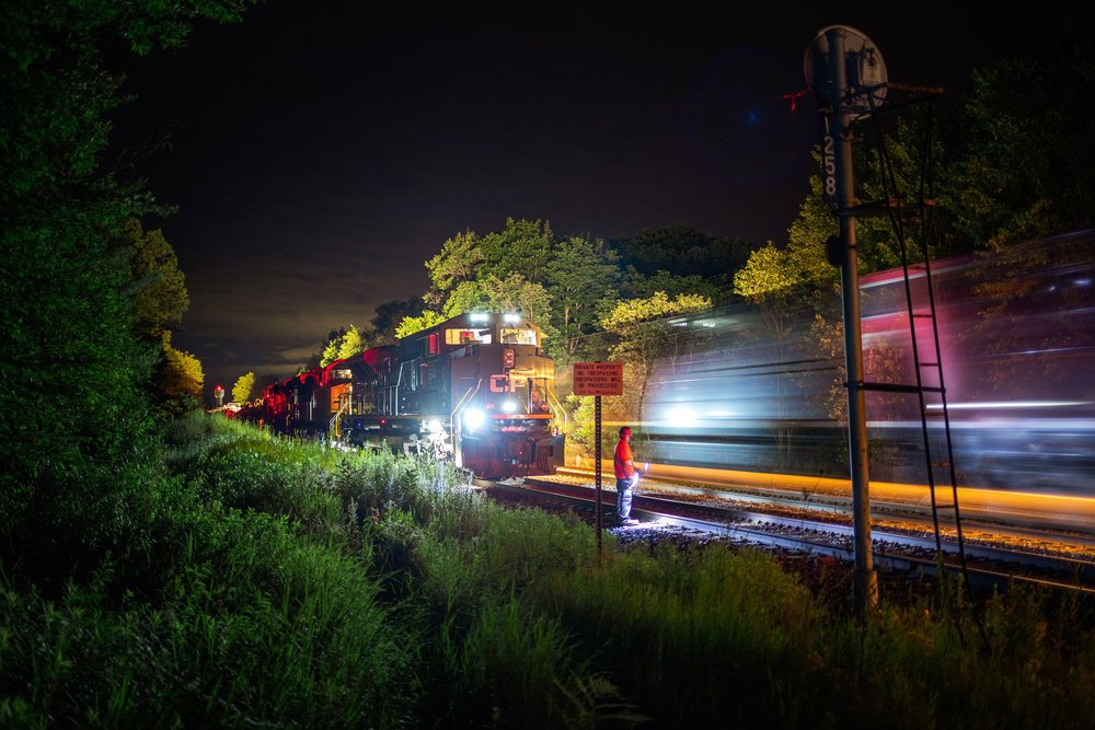 nighttime on the railroad — Railroad Photography by Ryan Gaynor