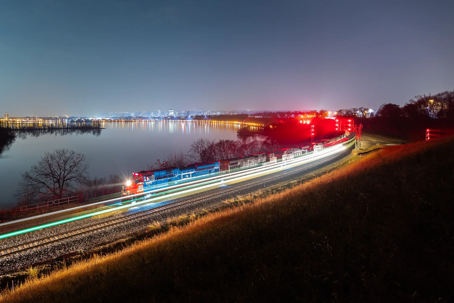 nighttime on the railroad — Railroad Photography by Ryan Gaynor