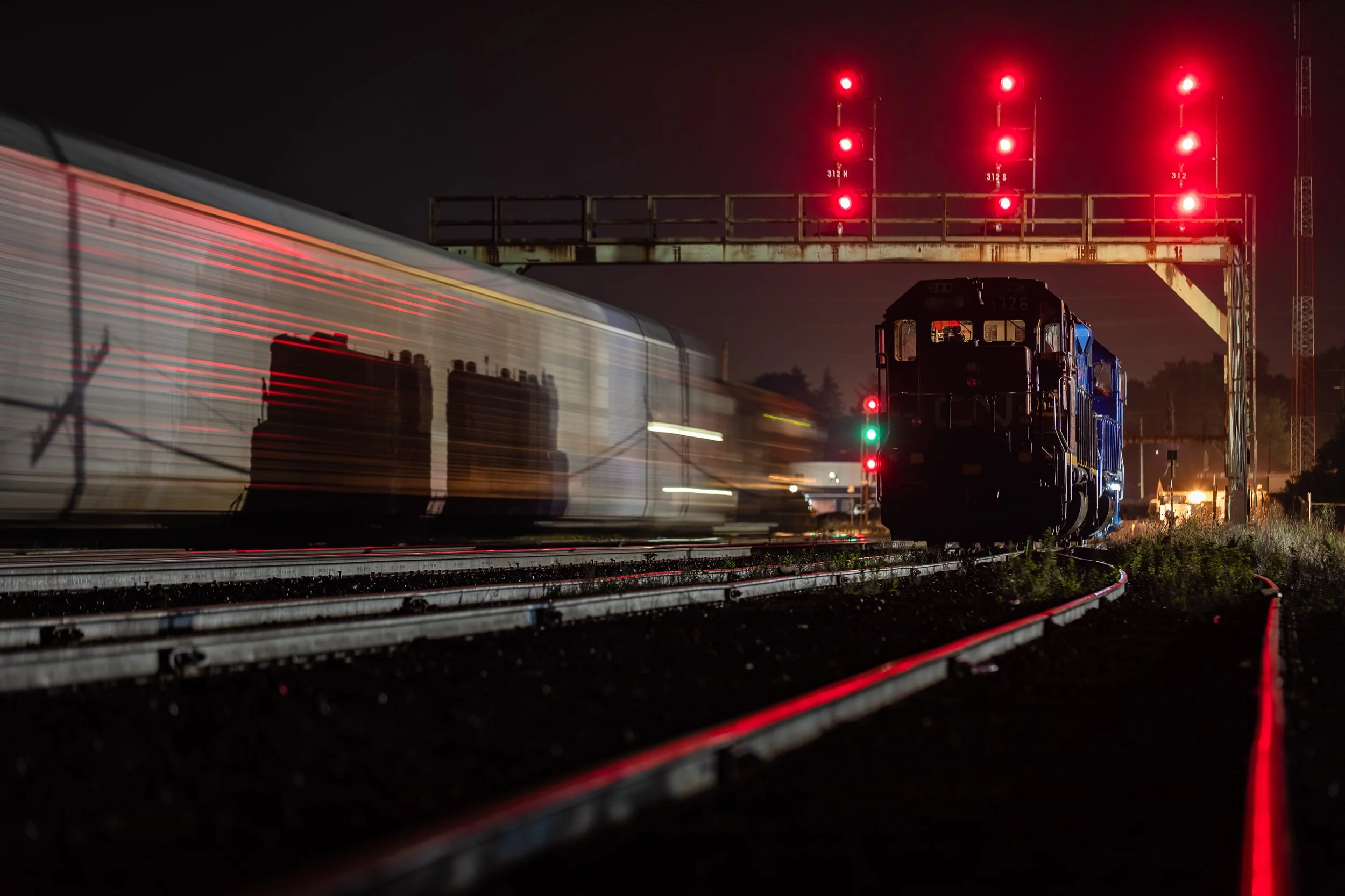nighttime on the railroad — Railroad Photography by Ryan Gaynor