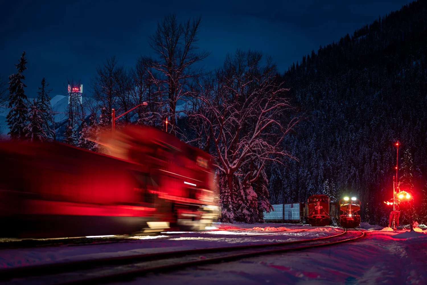 nighttime on the railroad — Railroad Photography by Ryan Gaynor