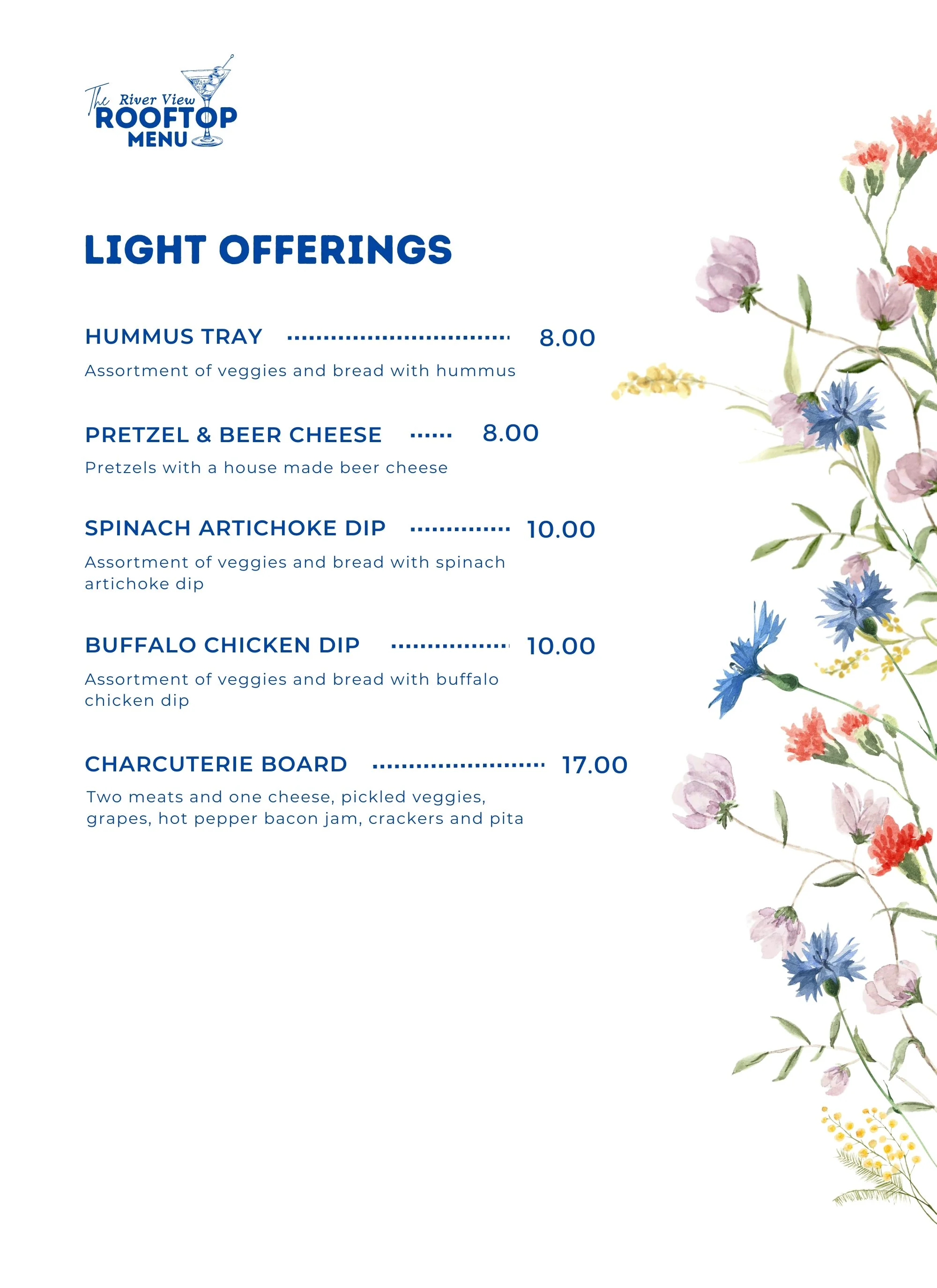 Menu — The River View Rooftop