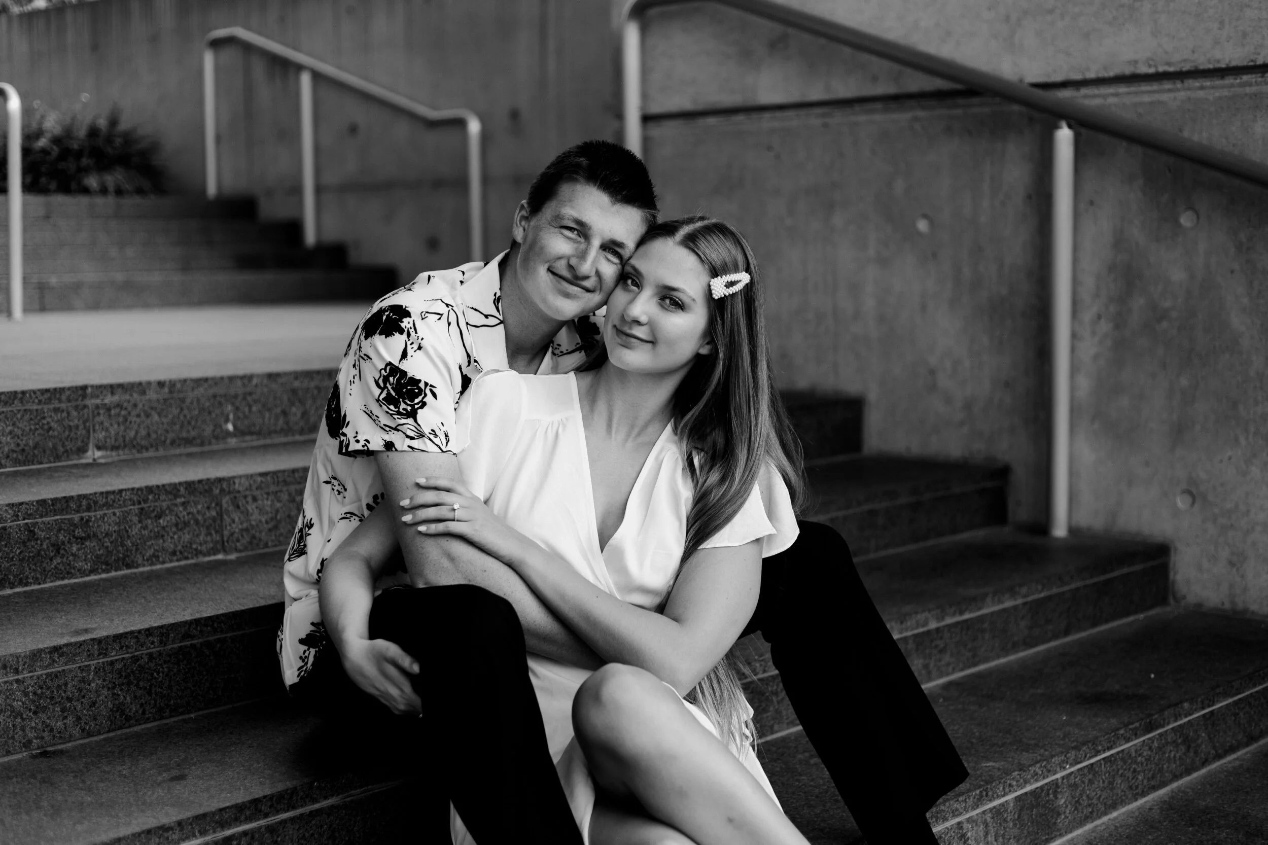 downtown gr engagement session / kendal + dj — kaylee b photography