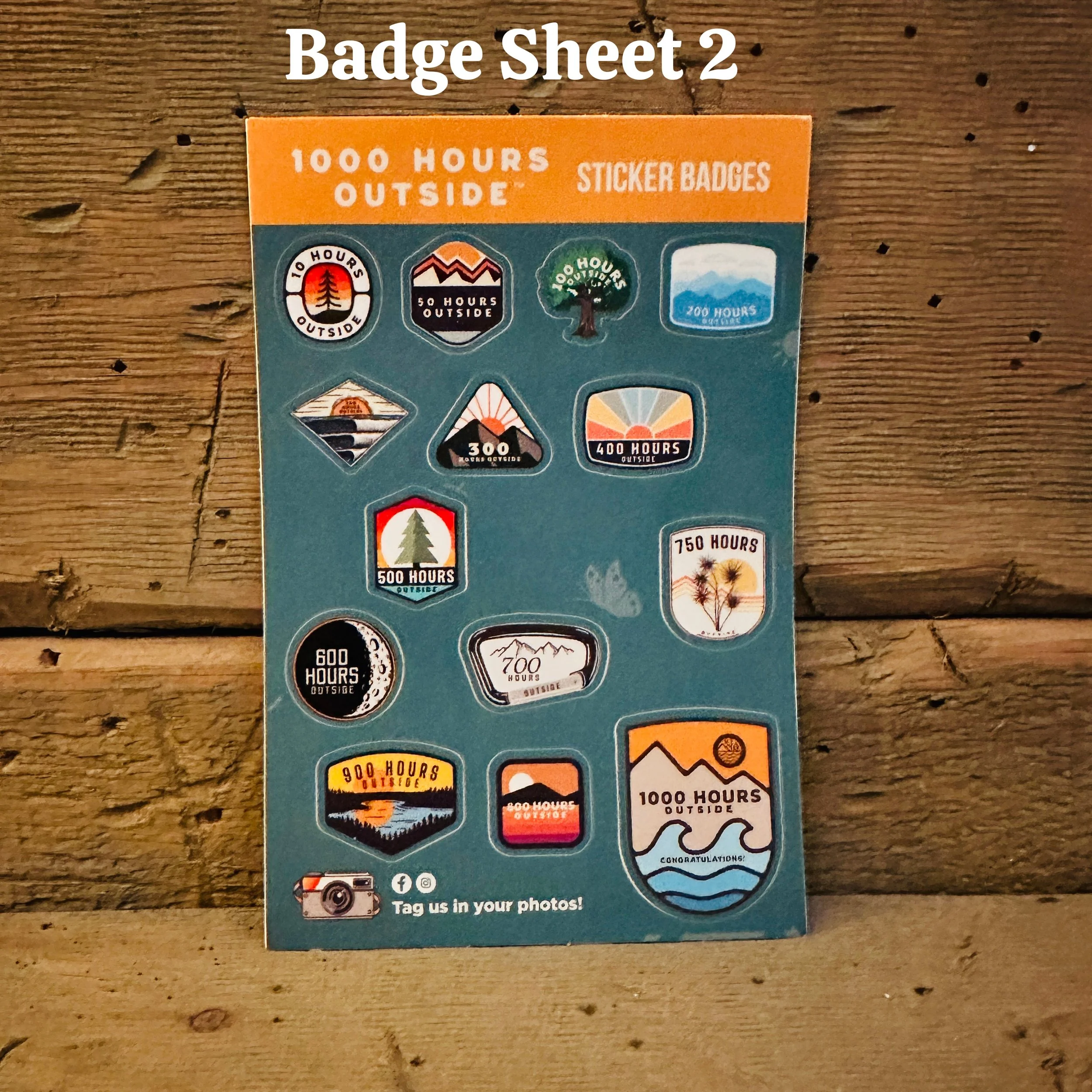 Sticker Badge Sheet — 1000 Hours Outside