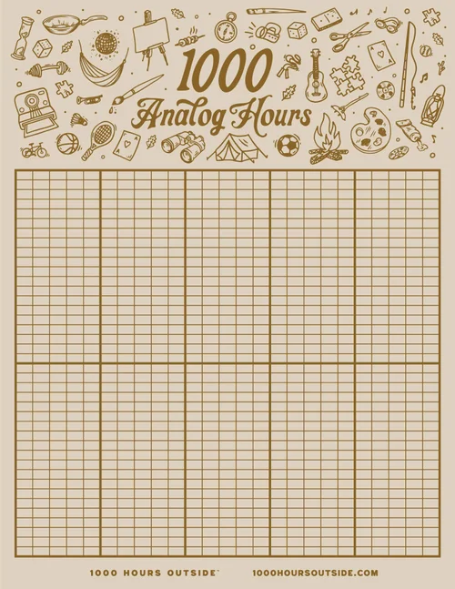 Ten Year Tracker | Track Your Progress — 1000 Hours Outside