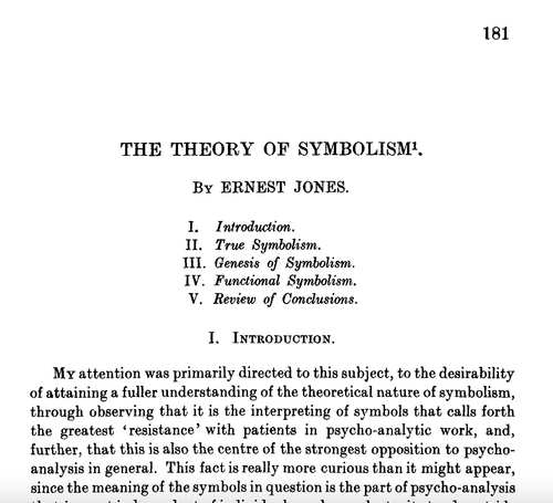 Melanie Klein, “The Importance of Symbol-Formation in the Development ...