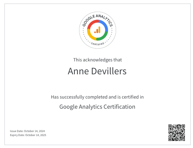 Guide Certification GA4 (2025) : 50 Questions et Conseils pour réussir — Anne Devillers