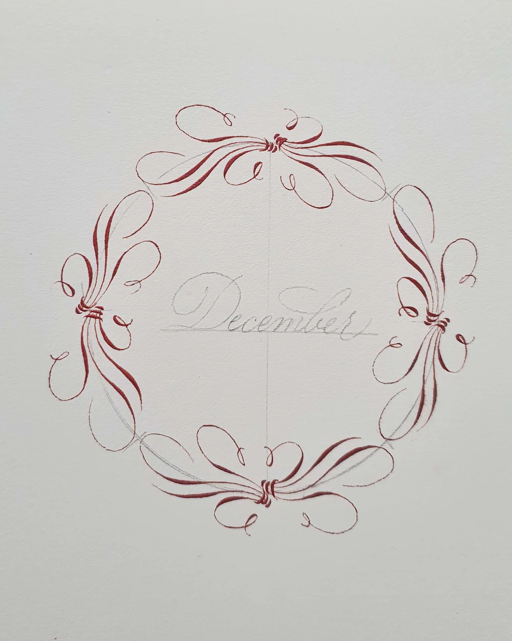 How to make a calligraphy flourishing Christmas wreath — Calligraphy ...