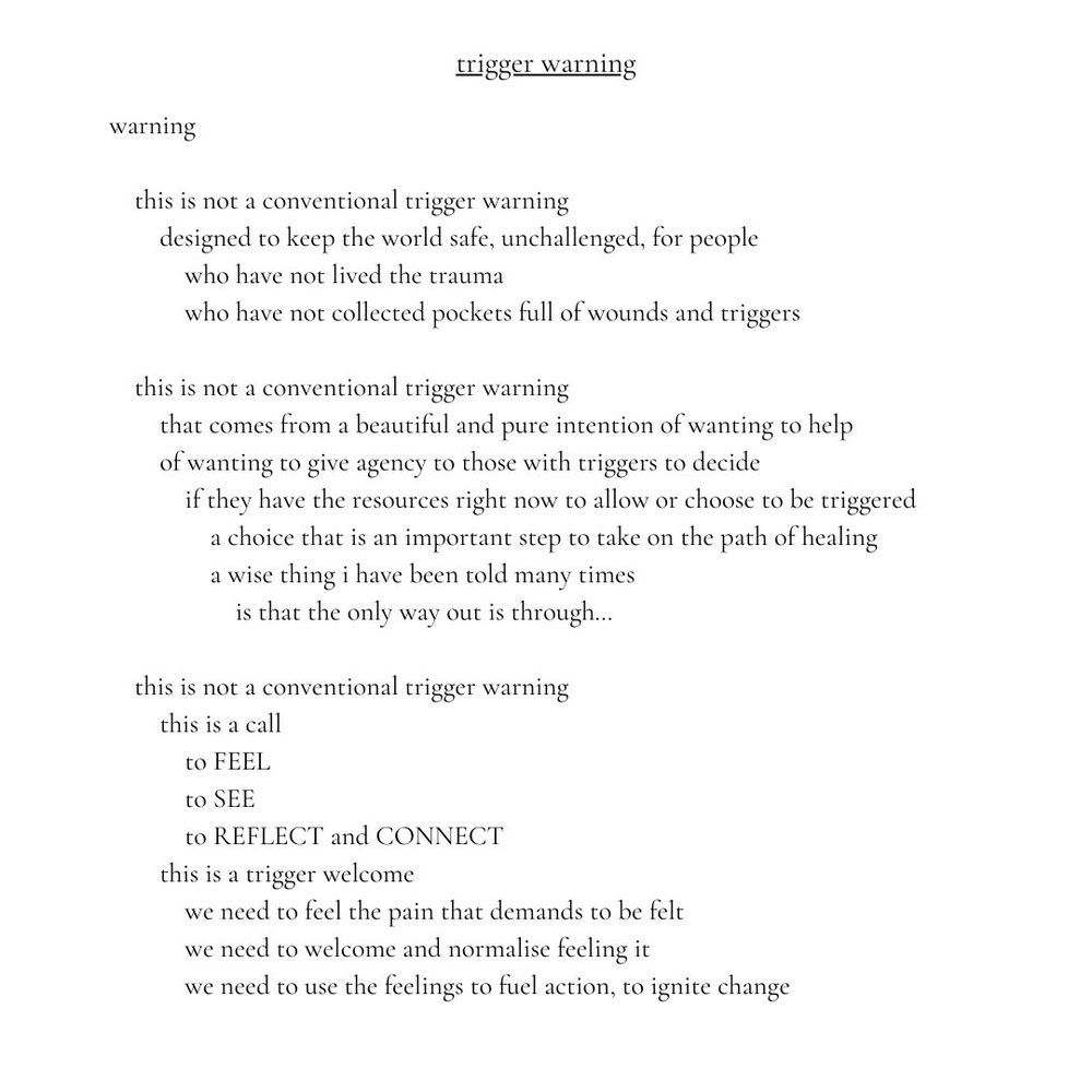 trigger warning (poem) — ANVAM