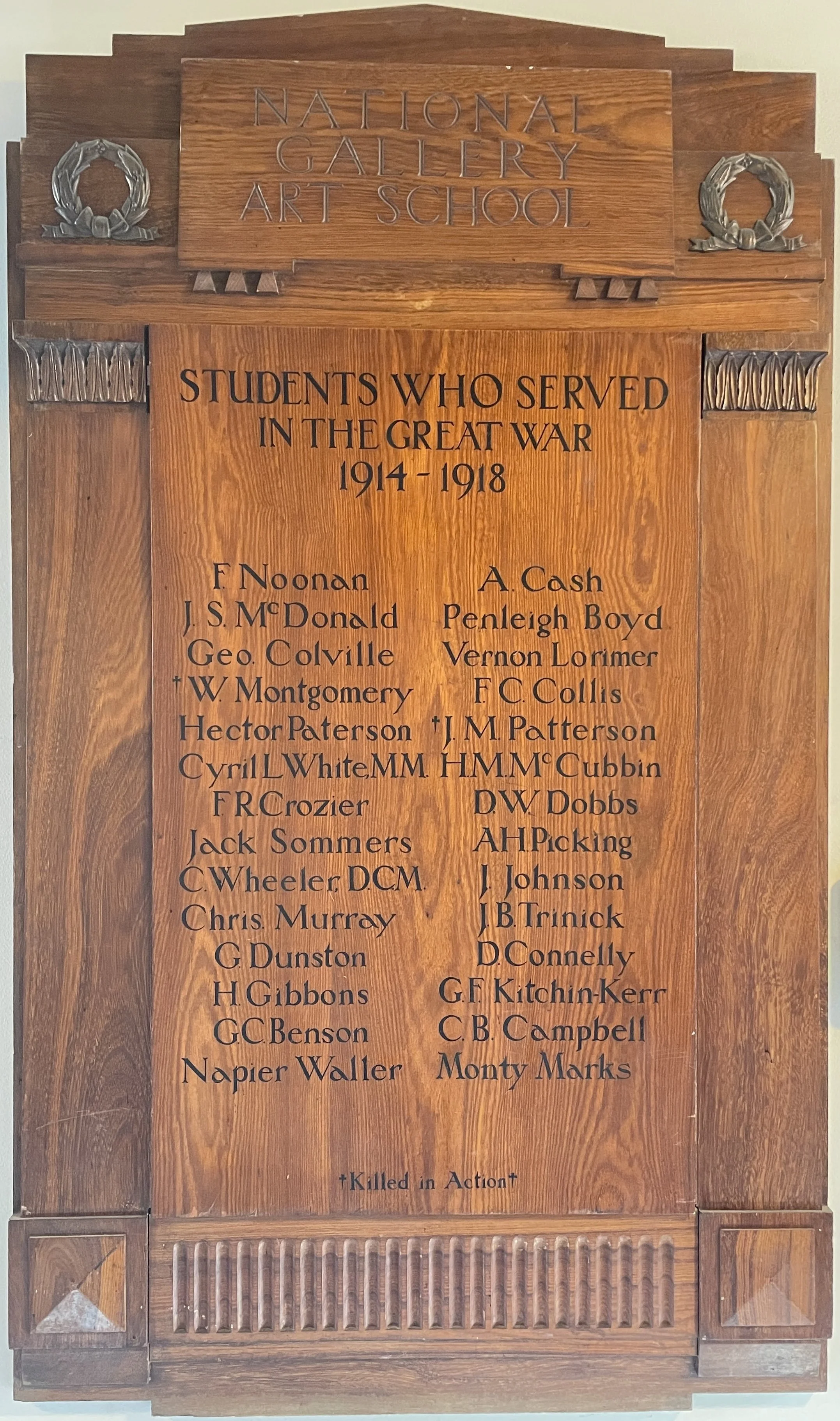 National Gallery Art School Honour Board — ANVAM