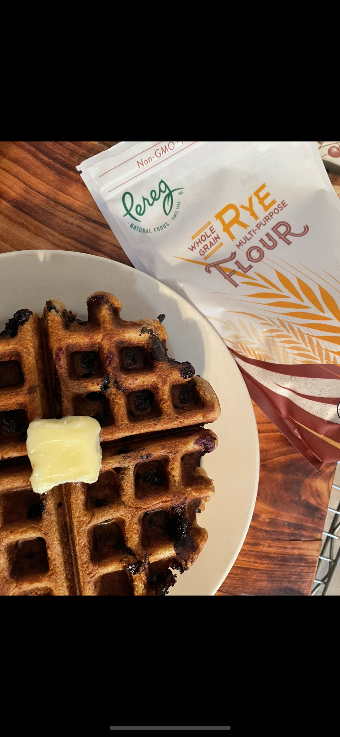 Blueberry Banana Rye Waffles Eggless — Chef Taffy Elrod