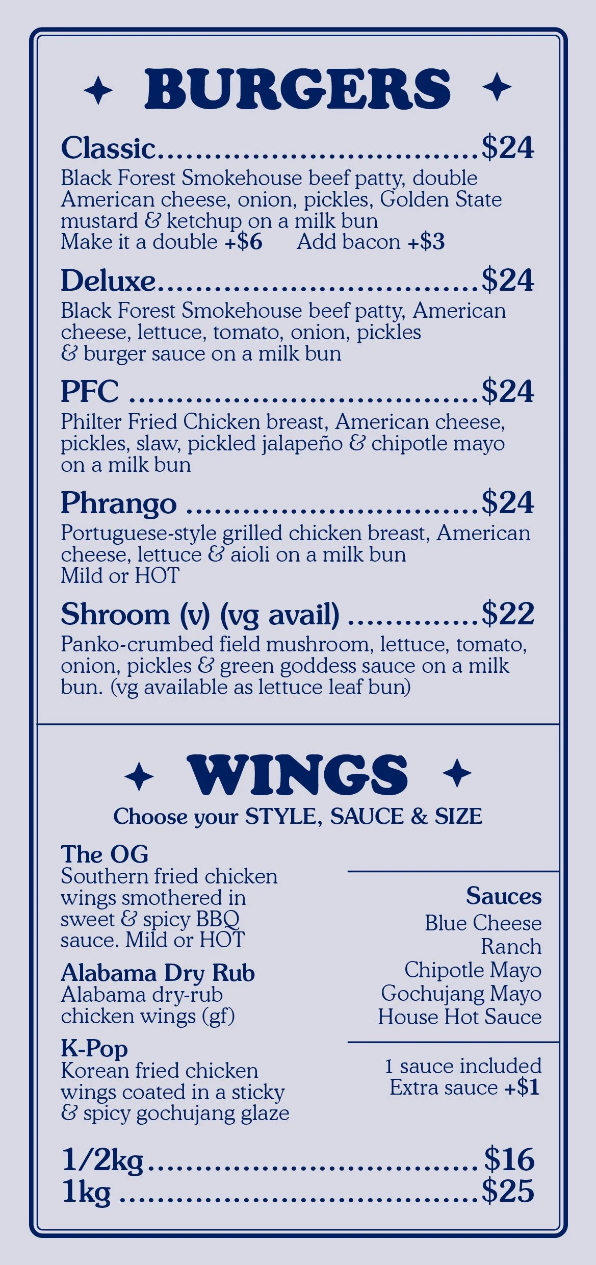 BAR & RESTAURANT MENU — PHILTER