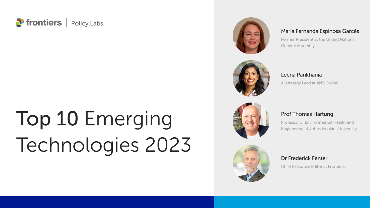 Key takeaways from the WEF 2023 Top 10 Emerging Technologies panel — Frontiers Policy Labs