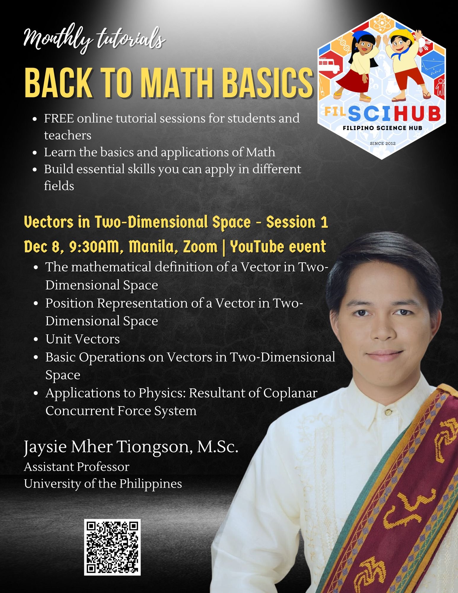 Back to Math Basics - VECTORS Session 1 (eCertificate) — Filipino Science Hub