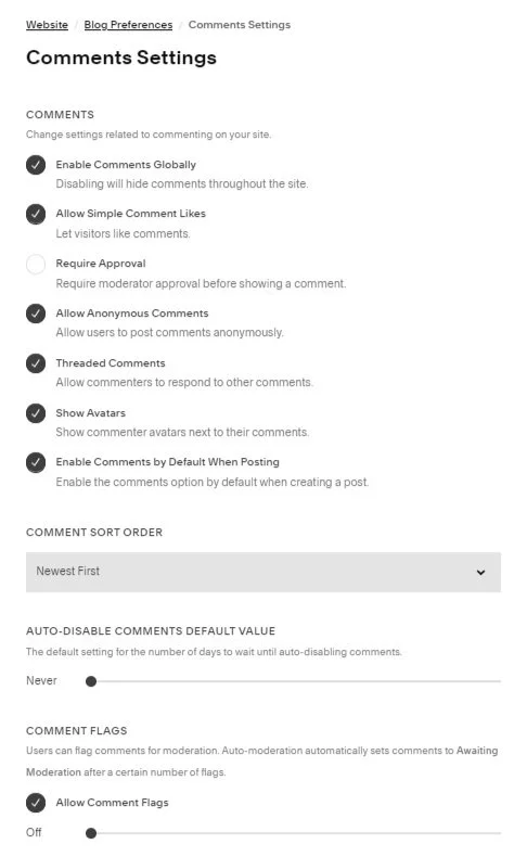 How to Enable/Disable Comments in Squarespace — Primitus Consultancy