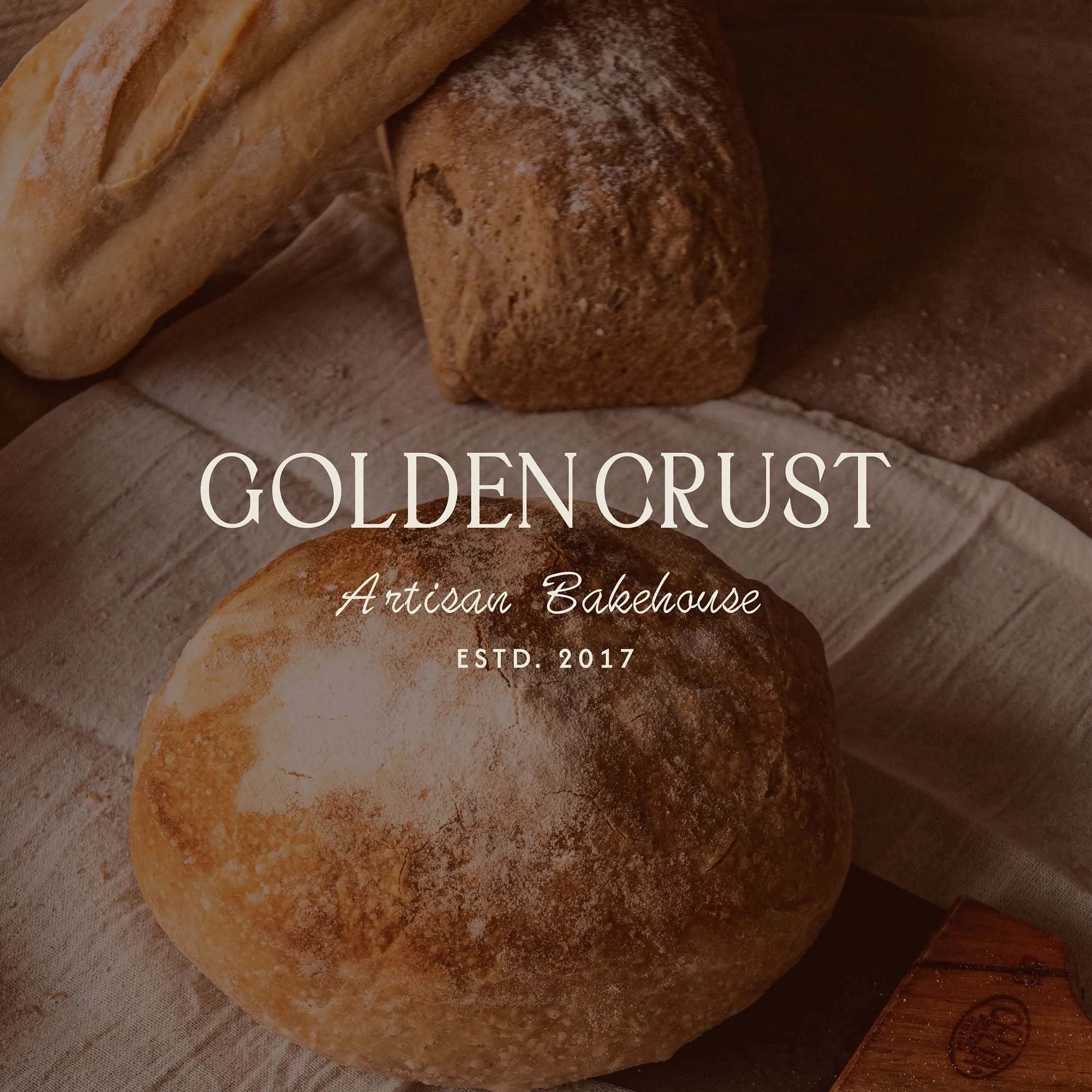 Semi-Custom Branding Kit for Bakeries & Cafes | Golden Crust — JK ...