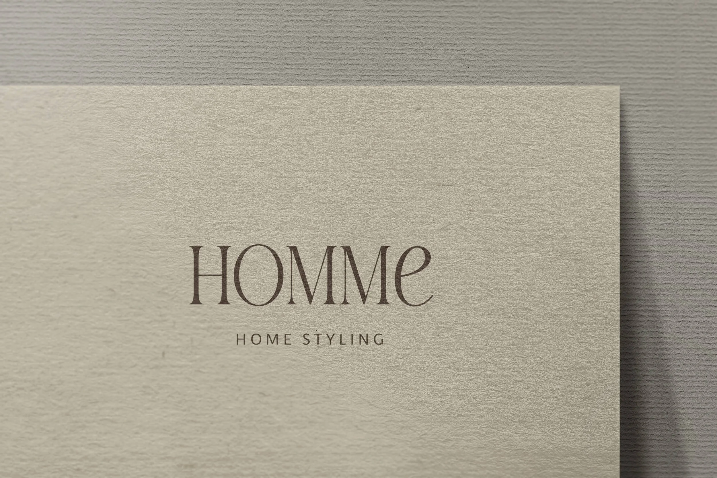 Modern and Sustainable Brand Identity for HOMME, a Luxury Home Styling ...