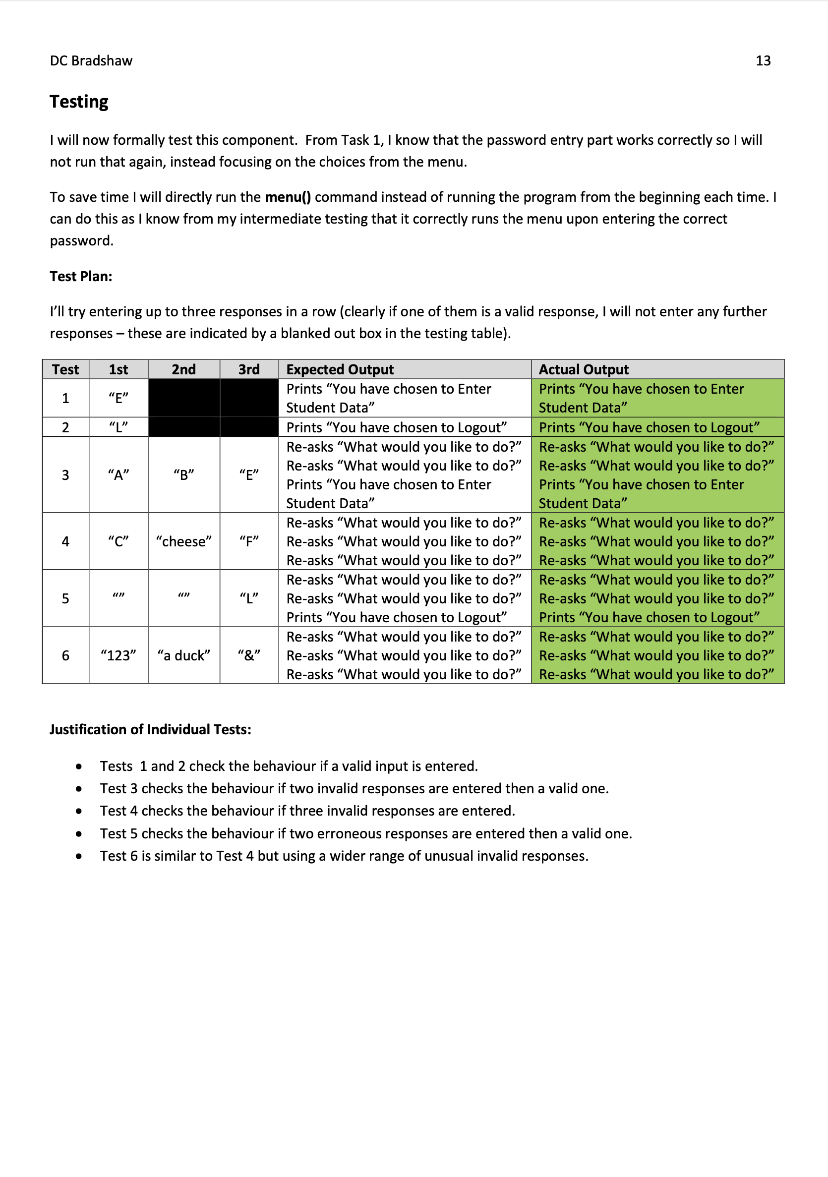 Dc Bradshaw — Practice Programming Assessment Model Solution