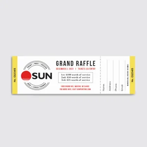 Raffle Ticket Templates — SUN Printing | Wausau, WI