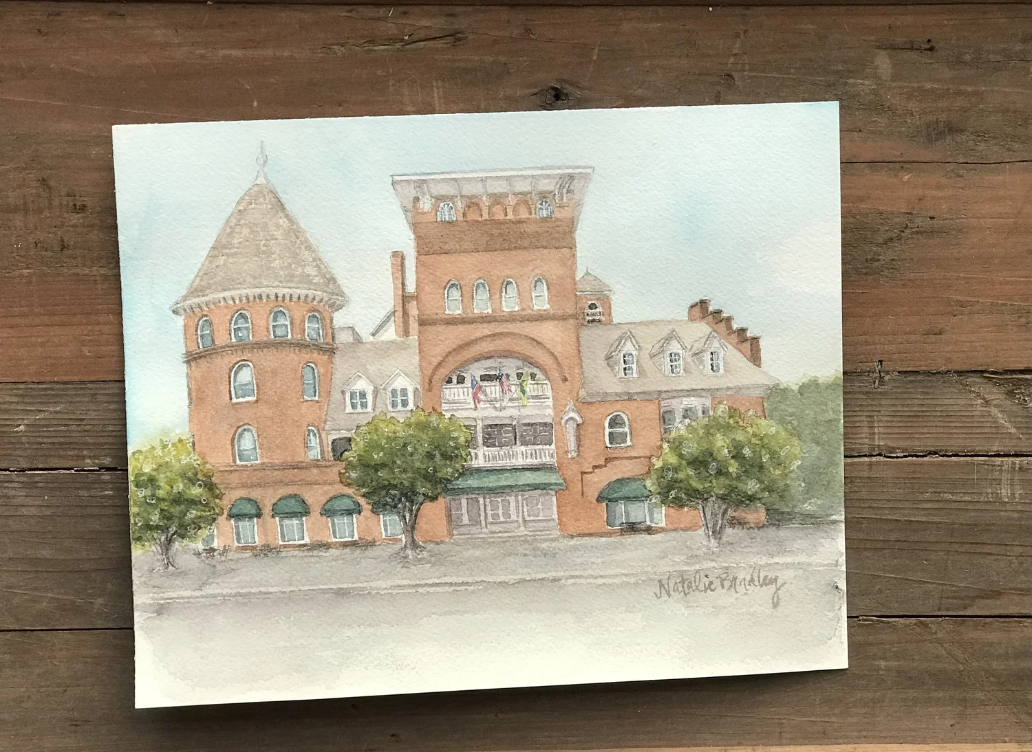 Downtown Perry Community Watercolor — Natalie Bradley Home