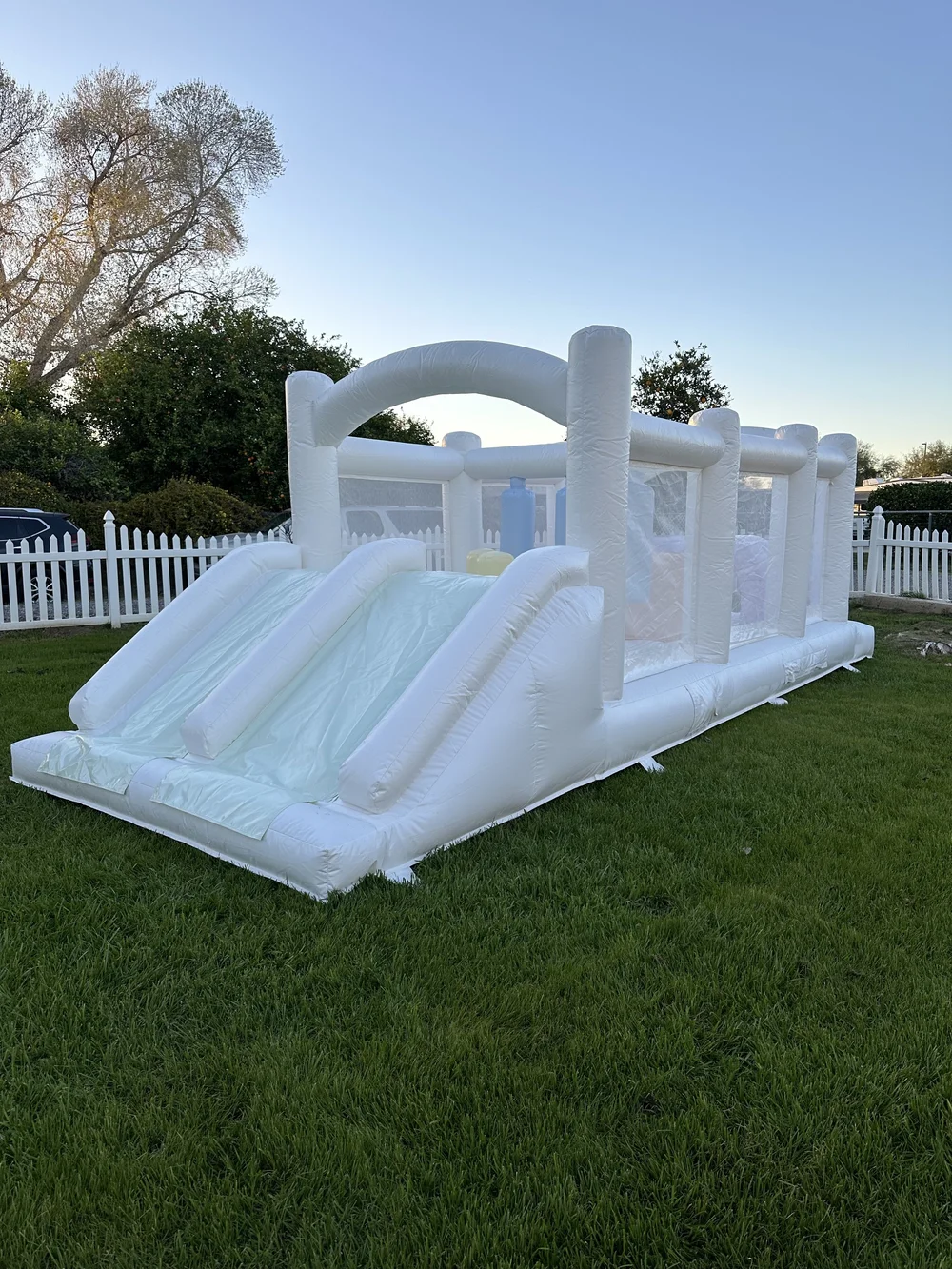 Modern White Obstacle Course Rental Arizona — Inflate Forty Eight
