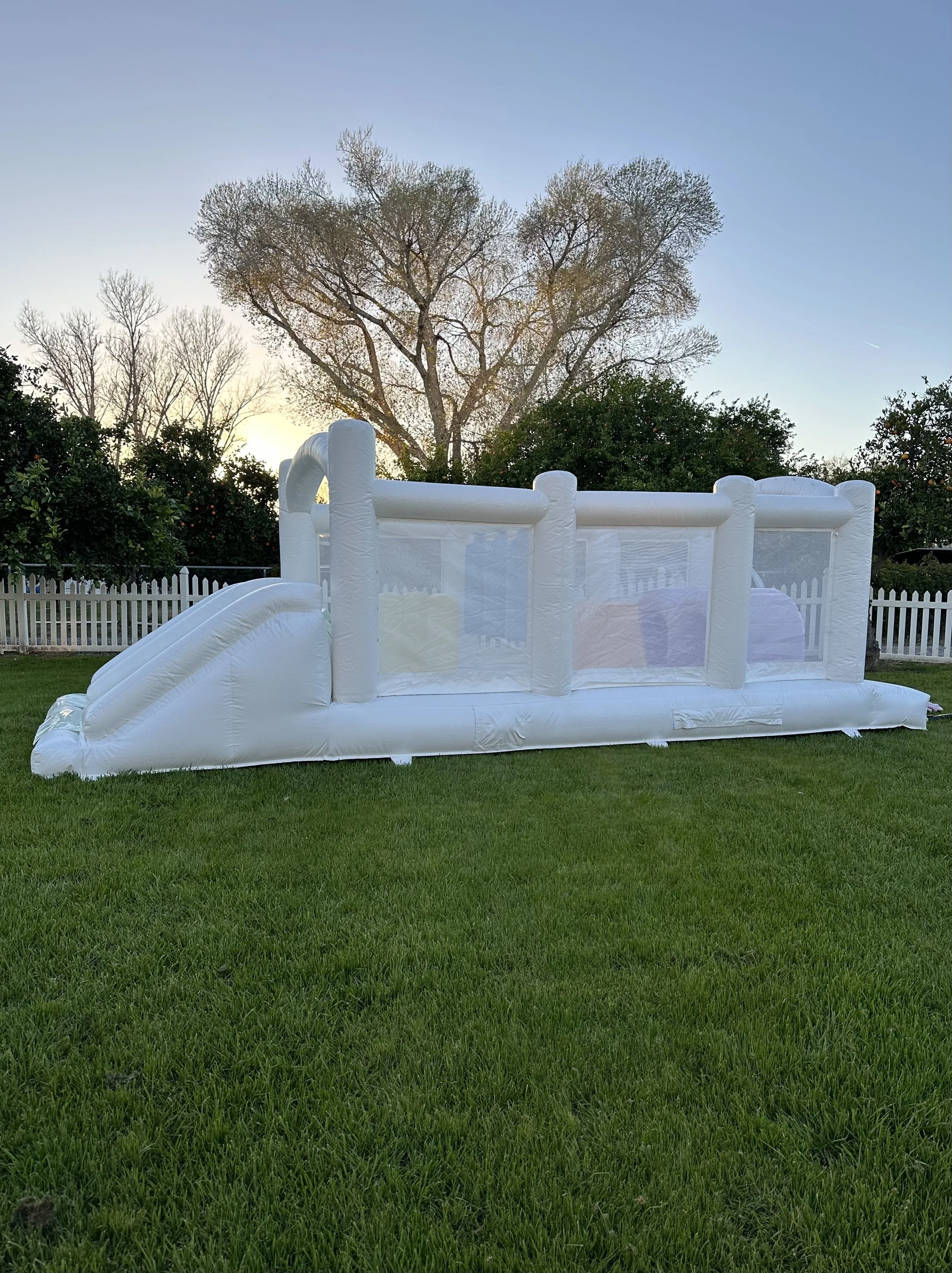 Modern White Obstacle Course Rental Arizona — Inflate Forty Eight