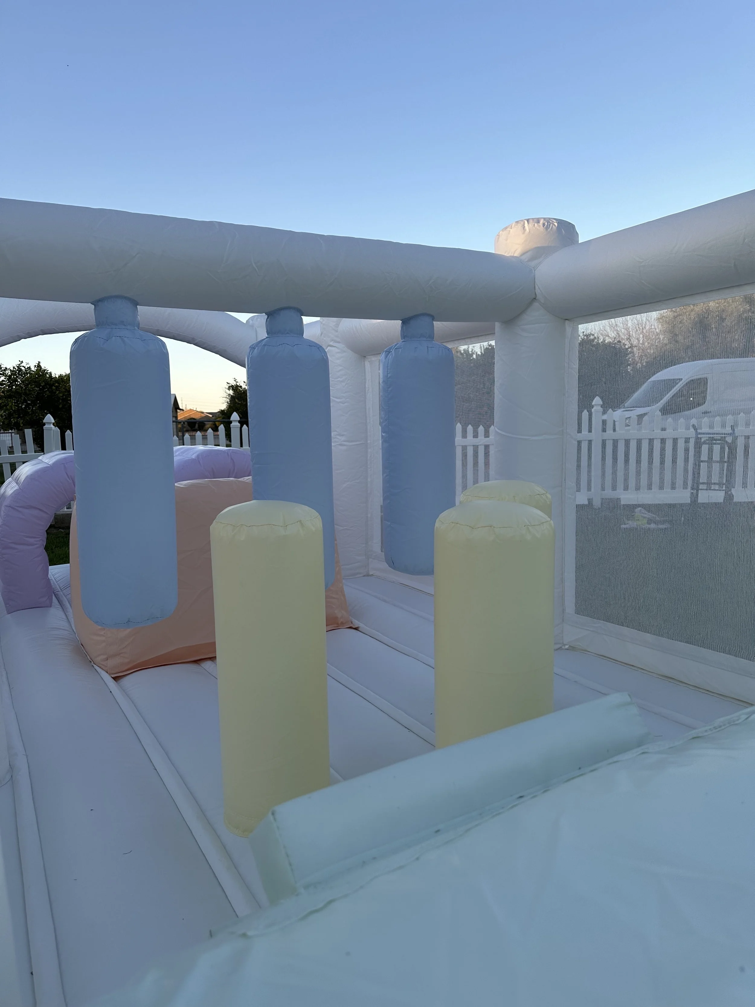 Modern White Obstacle Course Rental Arizona — Inflate Forty Eight