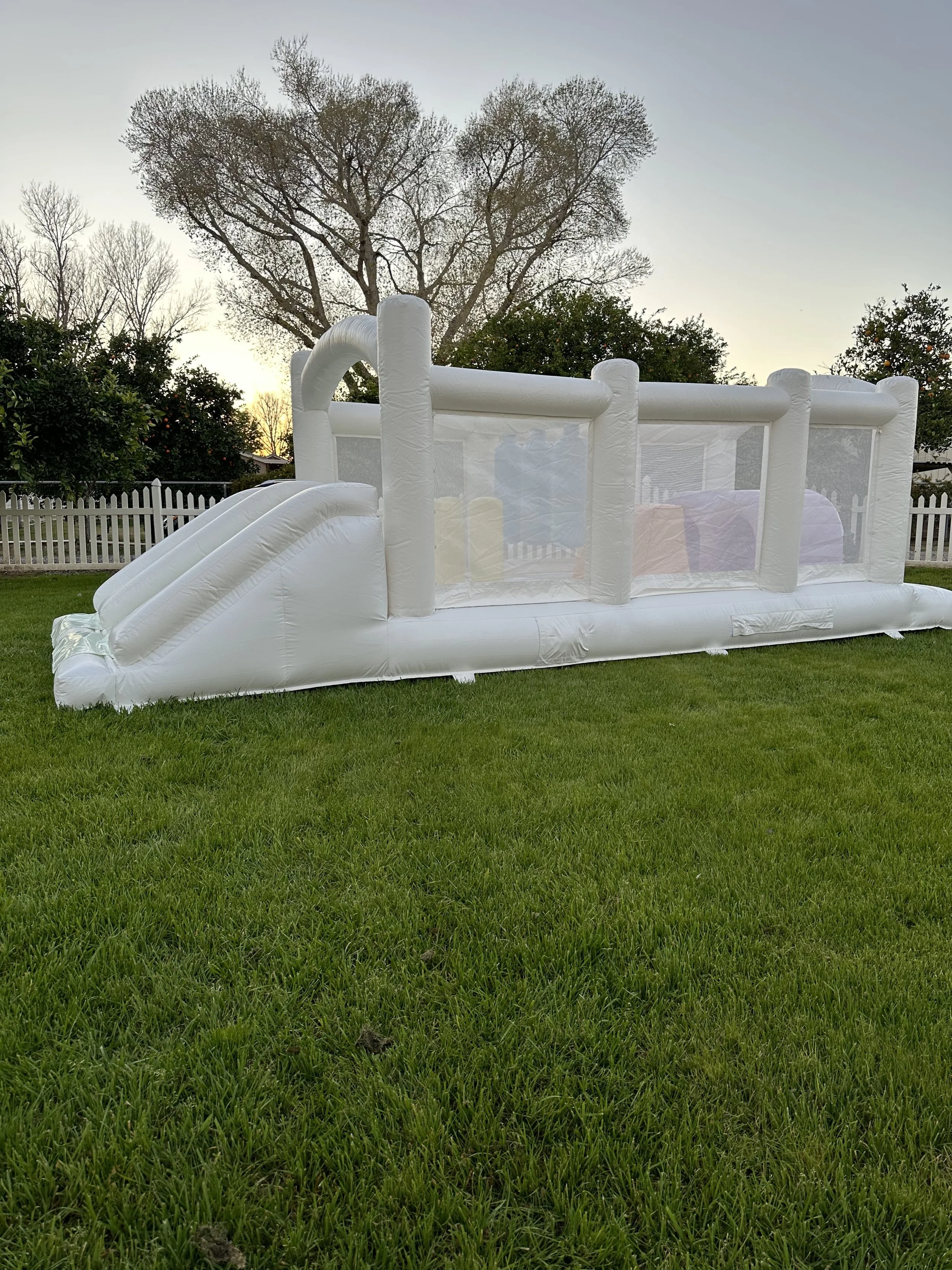 Modern White Obstacle Course Rental Arizona — Inflate Forty Eight
