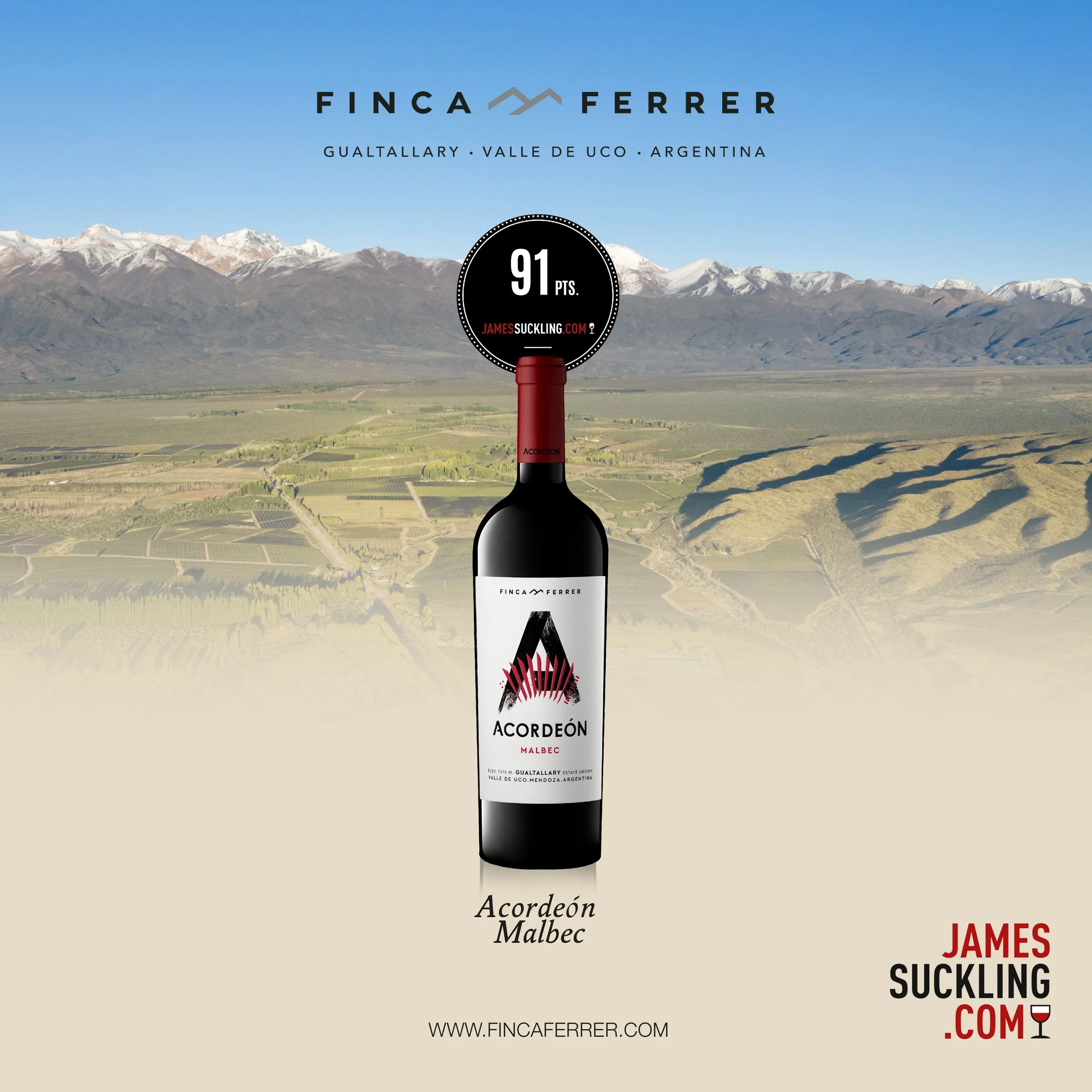 James Suckling 2023 - Acordeón Malbec — Finca Ferrer