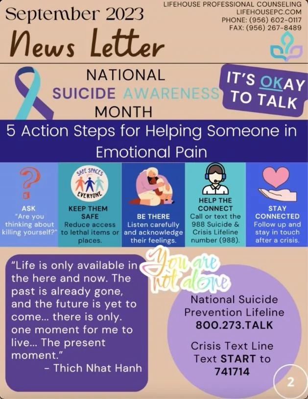Monthly Newsletters — Lifehouse Professional Counseling