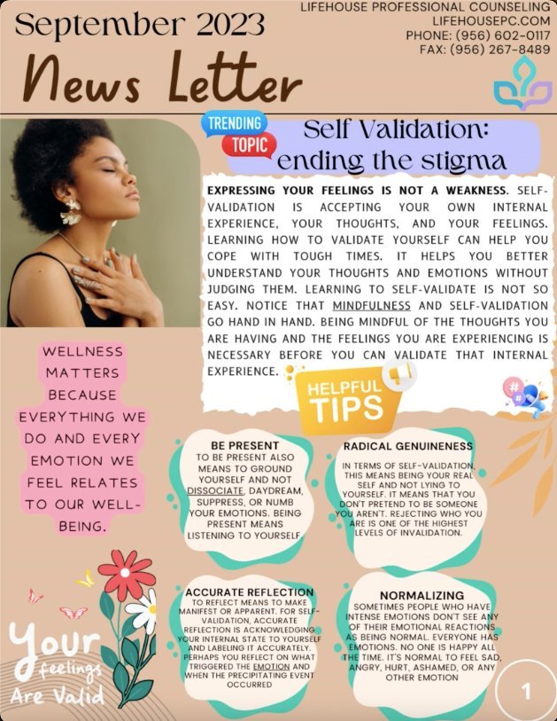 Monthly Newsletters — Lifehouse Professional Counseling