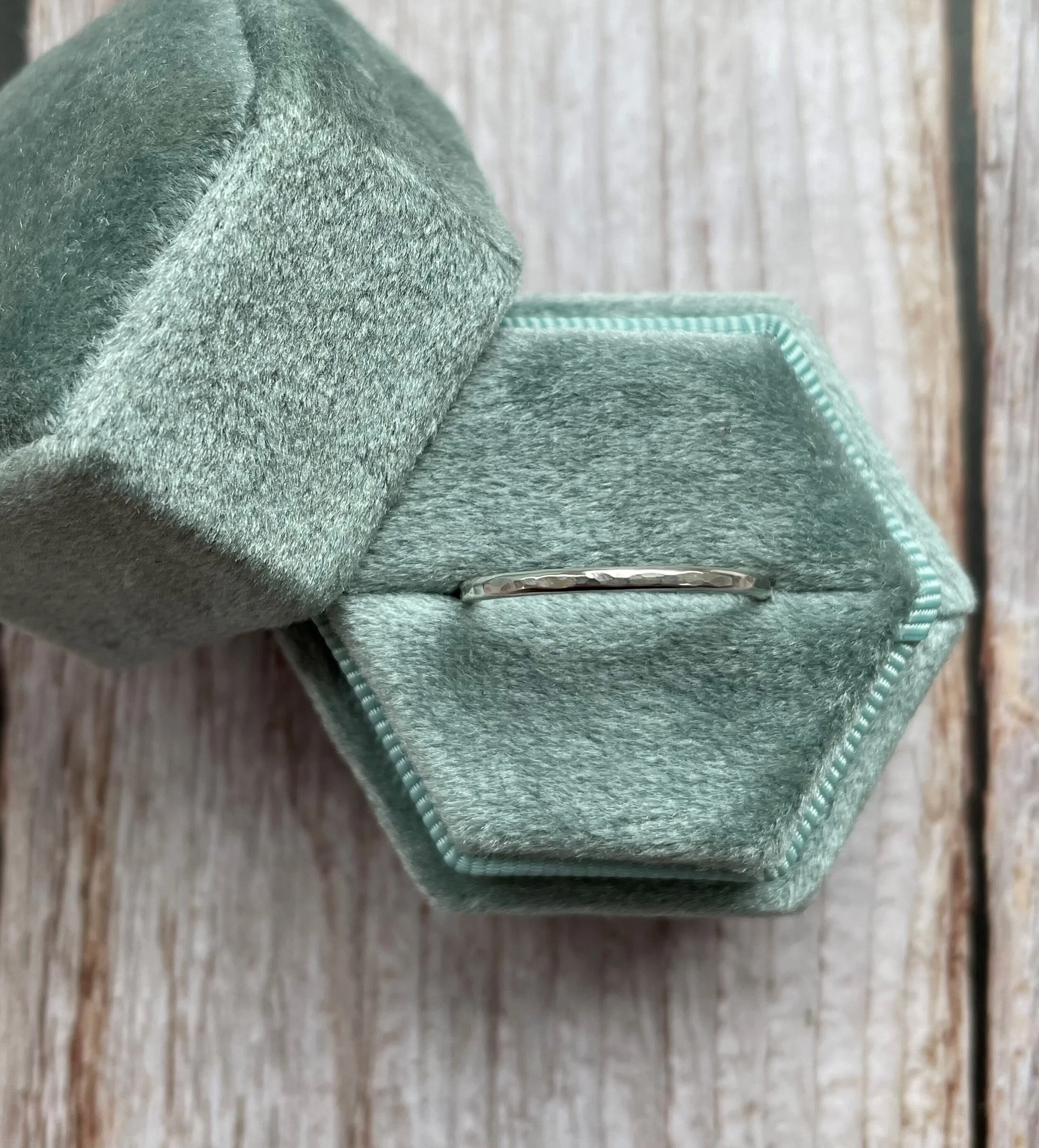 Sterling Silver beaded stacker Ring-Wire & Wood Jewellery