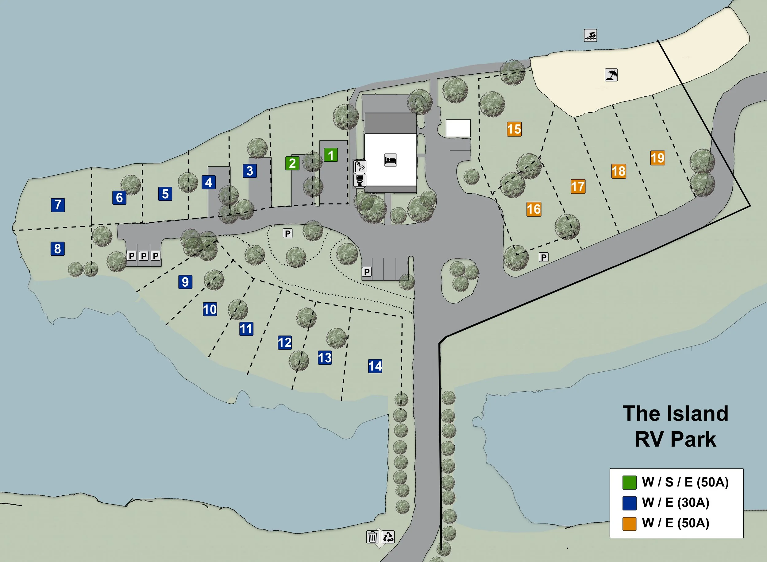 Park Map — The Island RV Park