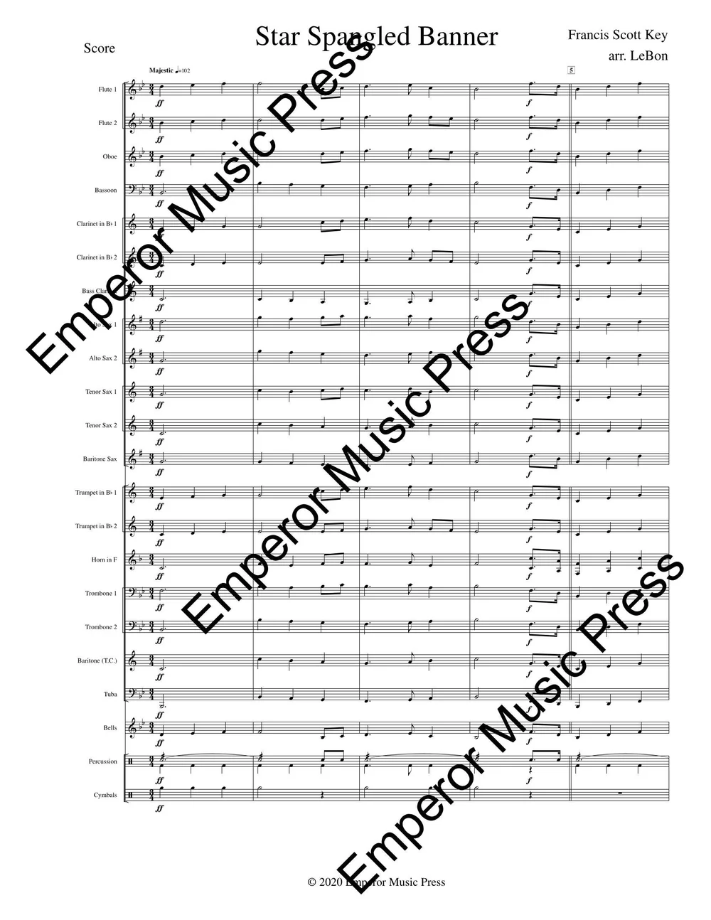 Clarinet Sheet Music Star Spangled Banner