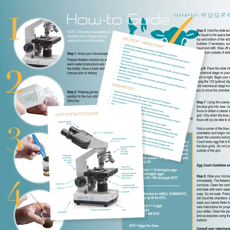 Eggzamin™ Best FEC Fecal Egg Count Test Kits for Parasite Management ...