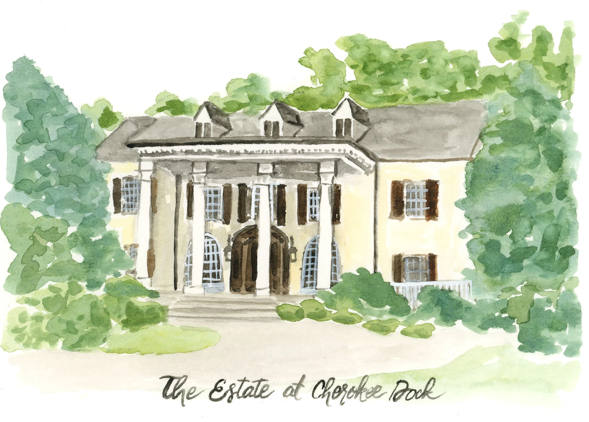 Cherokee Dock Watercolor Print — Lauren OBrien Art & Design