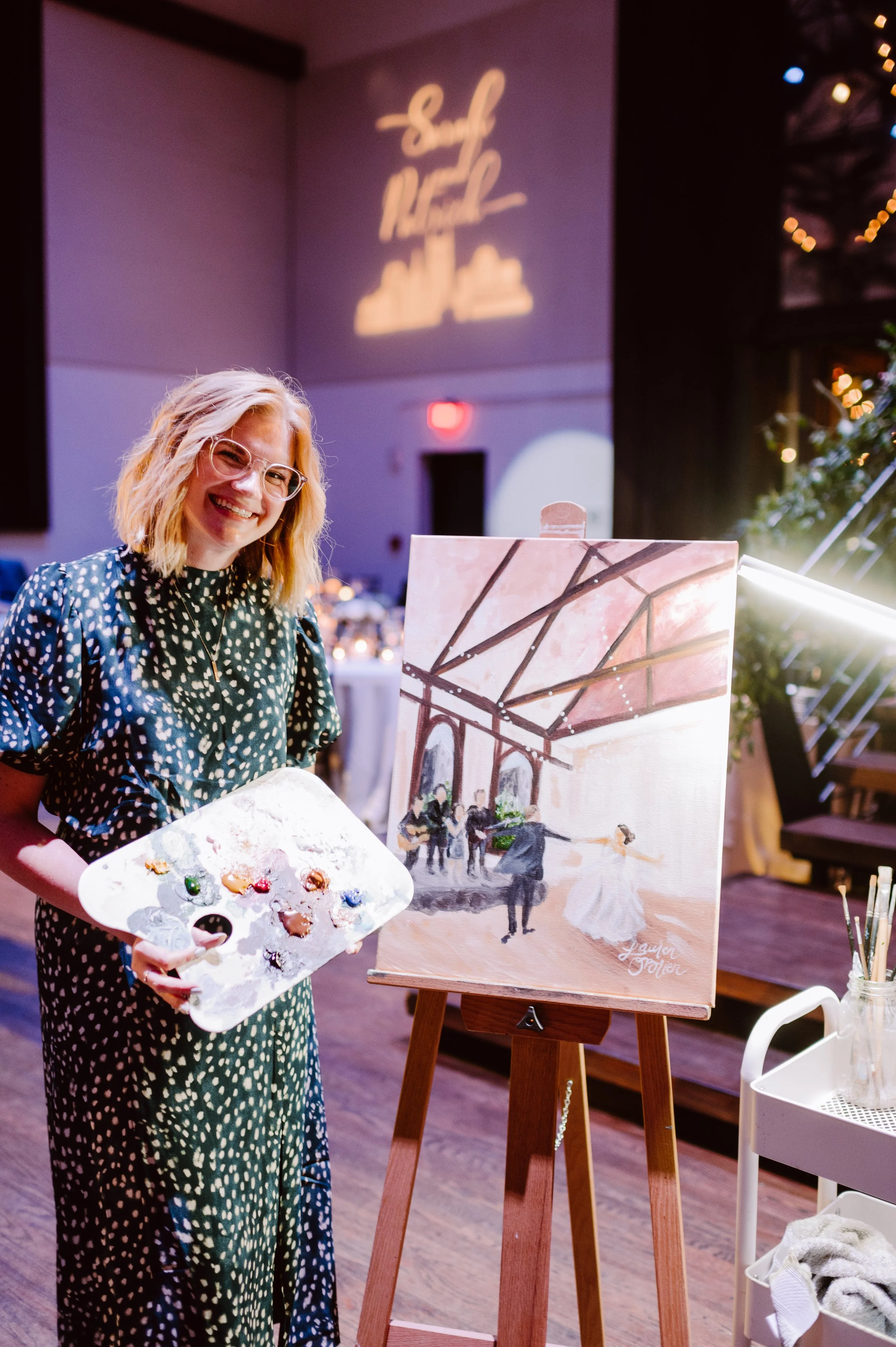 The Bell Tower First Dance Painting — Lauren OBrien Art