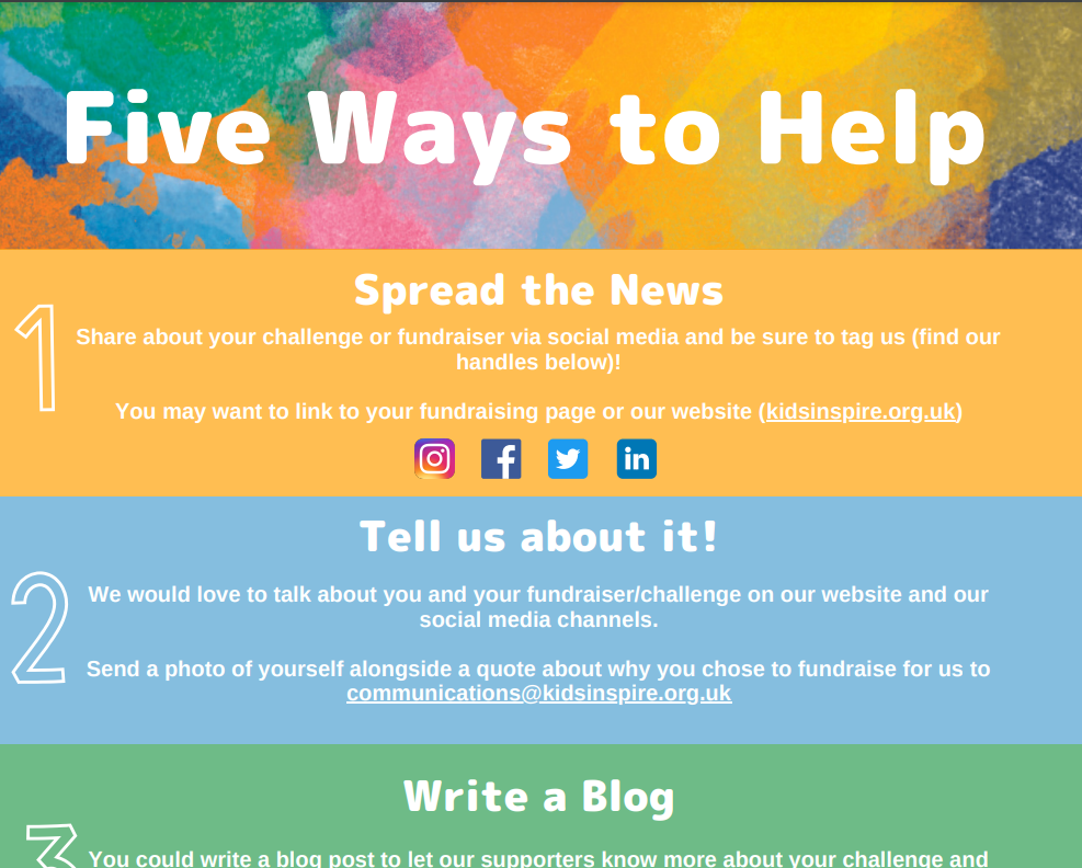 Fundraising Resources — Kids Inspire