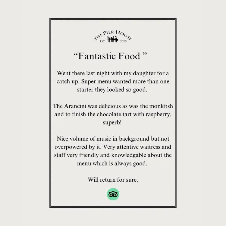 The Pier House Restaurant Howth | Local and Authentic