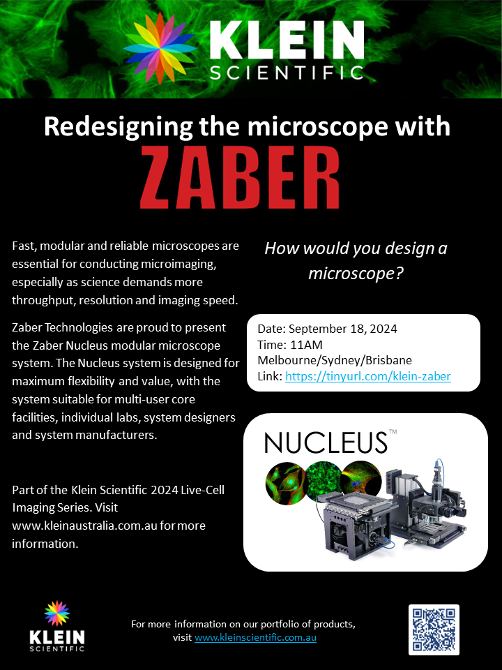 Spring Webinar Series: Zaber Technologies — Klein Scientific ...