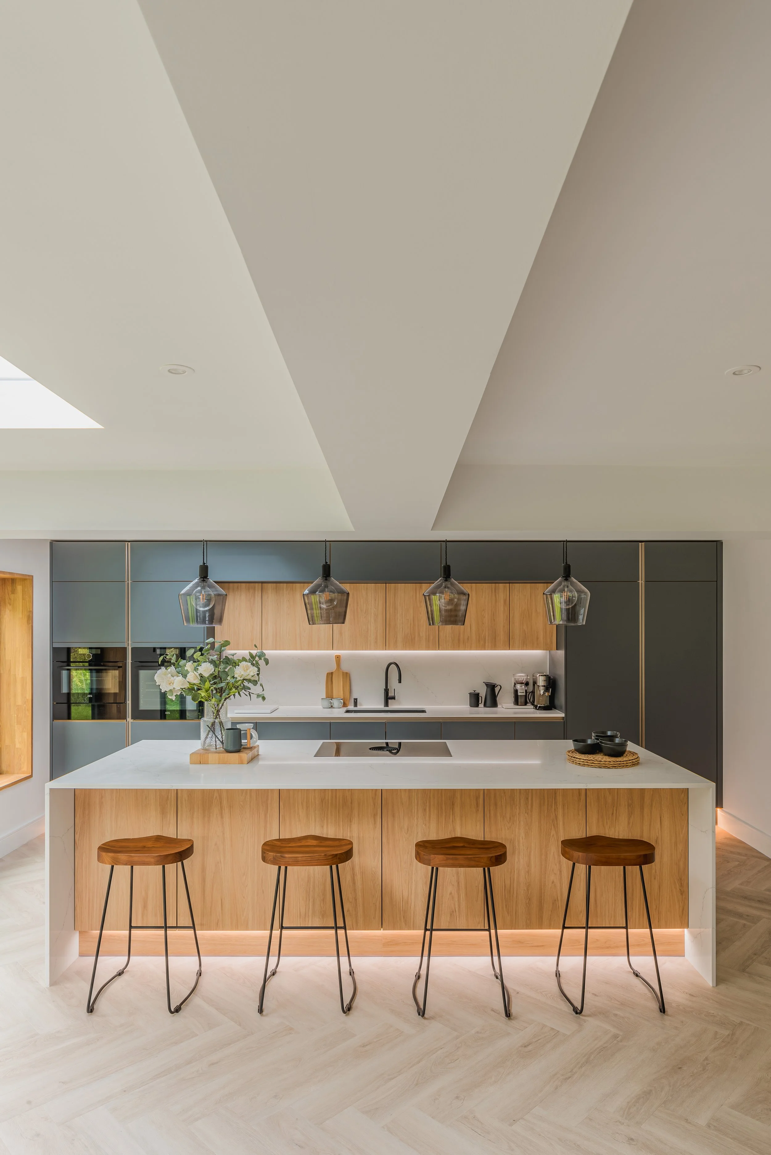 Modern British Open Plan Kitchen Design in Horsham | The Kitchen Store