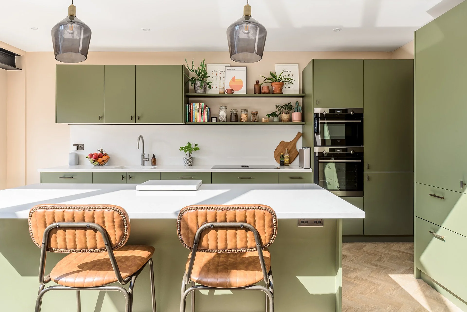 Stylish Nolte Olive Kitchen Design in Hove | The Kitchen Store